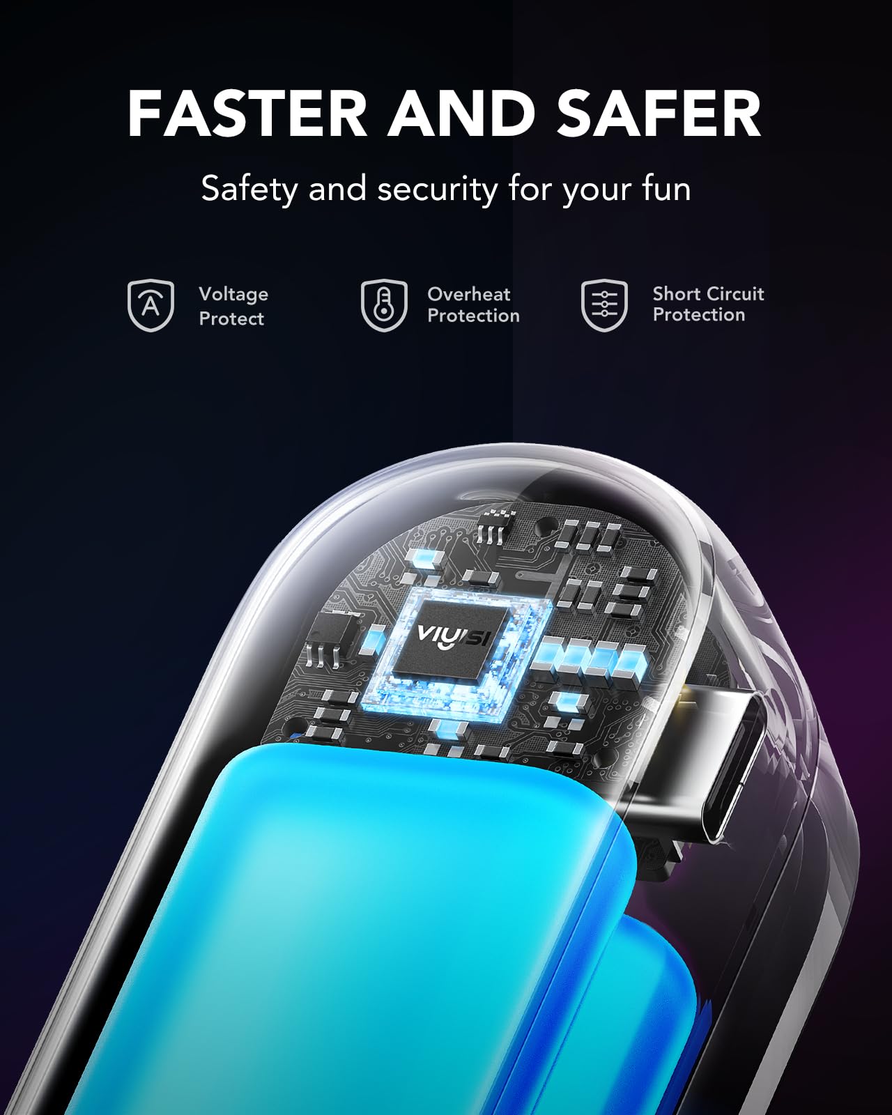 VIYISI Battery Pack for Meta Quest 3/3S and Oculus Quest 2, 5000mAh Extended Battery for Extra 2-4H Playtime, Lightweight VR Charger Accessories Compatible with Oculus Original Strap and Elite Strap