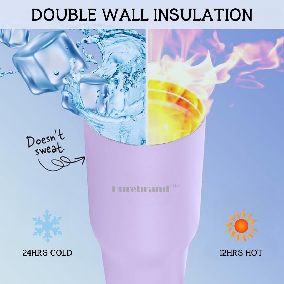 40 oz Tumbler. 100% Leak-Proof Splash-Proof Spill-Proof Lid with Handle and Flip Straw. Double Wall Vacuum Insulated Stainless Steel for Hydration at Home Office Car Gym and Playgrounds (Black)