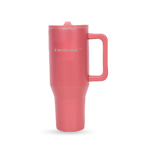 40 oz Tumbler. 100% Leak-Proof Splash-Proof Spill-Proof Lid with Handle and Flip Straw. Double Wall Vacuum Insulated Stainless Steel for Hydration at Home Office Car Gym and Playgrounds (Mauve)