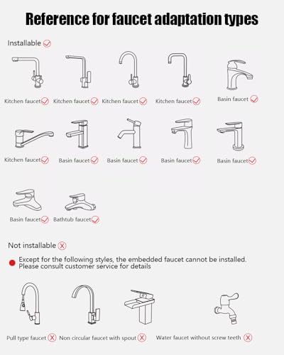 Kitchen faucet head replacement,3 Spray Modes Faucet Aerator,sink faucet head sprayer head replacement,Infinite angles Movable Faucet Extender for Kitchen Sink for Washing Face Shampoo