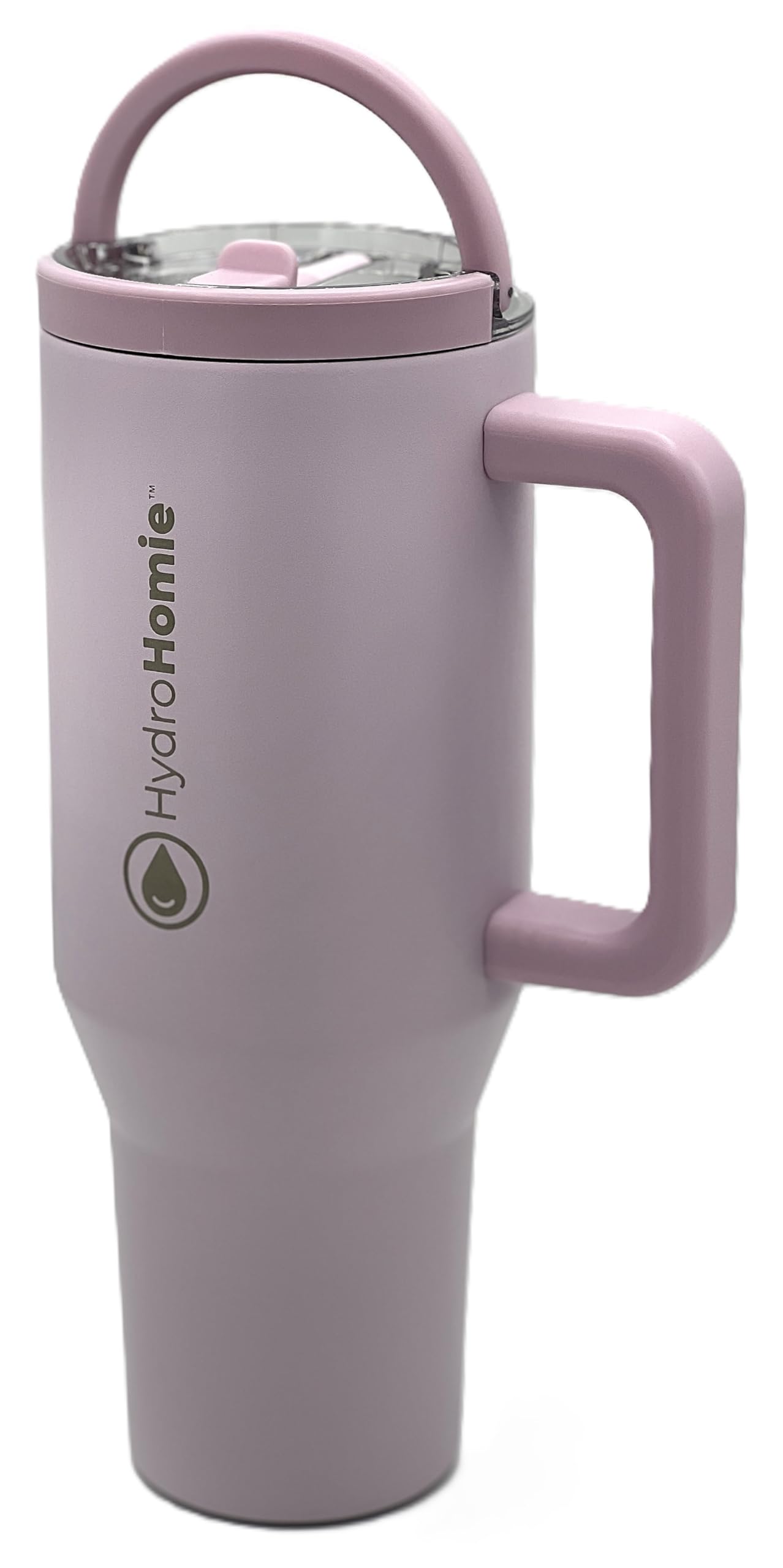 HYDRO HOMIE The Nomad 40oz Tumbler with Flip Straw Lid and Rubber Base – Travel Car Cup Holder Friendly, 100% Leak Resistant - Blush Rush
