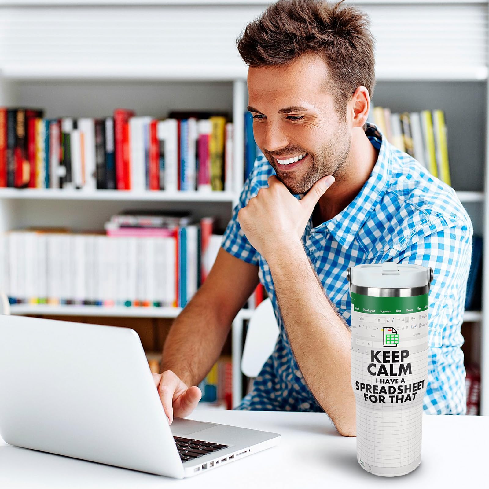 thmasamwr 30oz Excel Tumbler, Spreadsheet Coffee Mug, Relax I Have A Spreadsheet For That Mug for Accountant, CPA, Coworker, Funny Spreadsheet Excel Gifts for Men Women