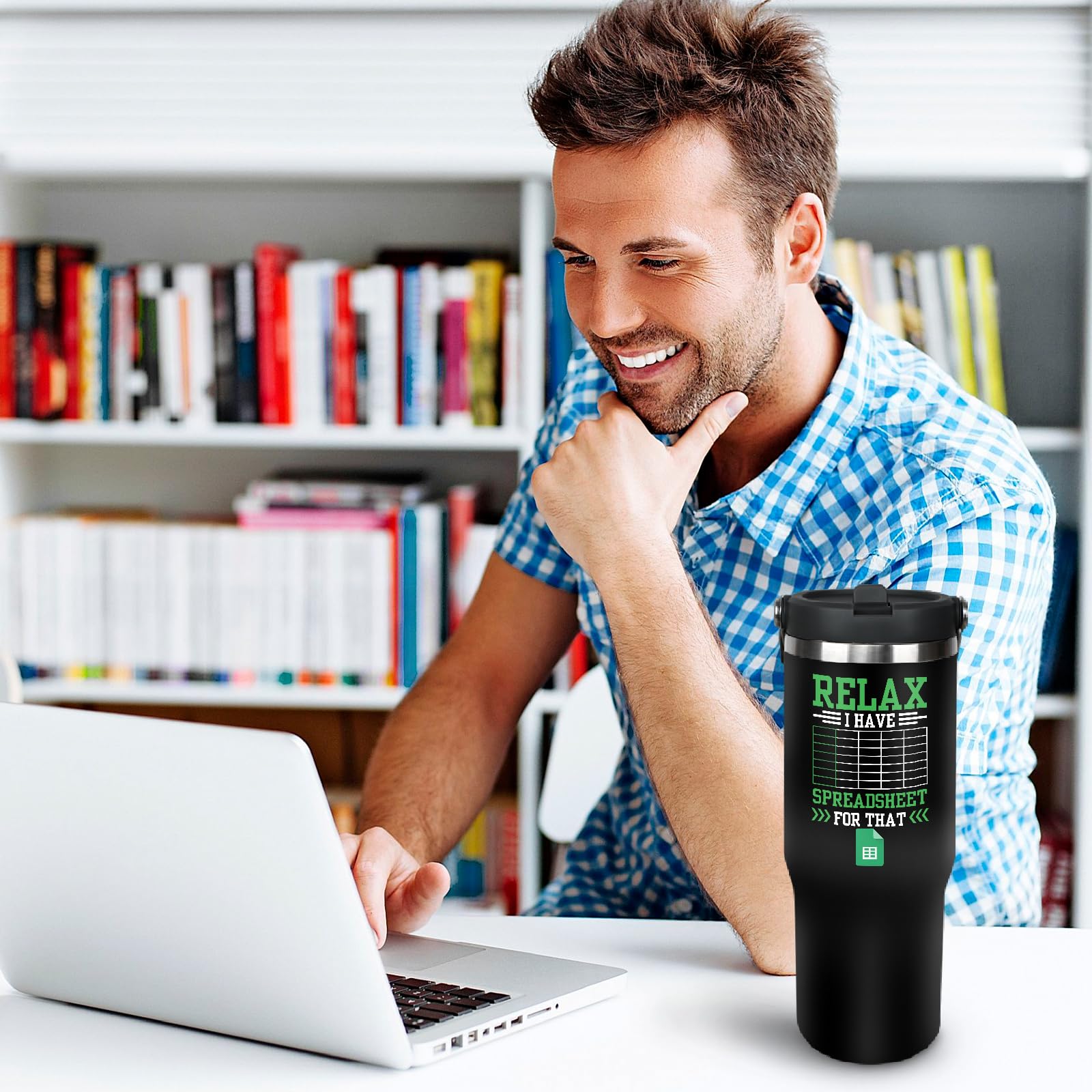 thmasamwr 30oz Excel Tumbler, Spreadsheet Coffee Mug, Relax I Have A Spreadsheet For That Mug for Accountant, CPA, Coworker, Funny Spreadsheet Excel Gifts for Men Women