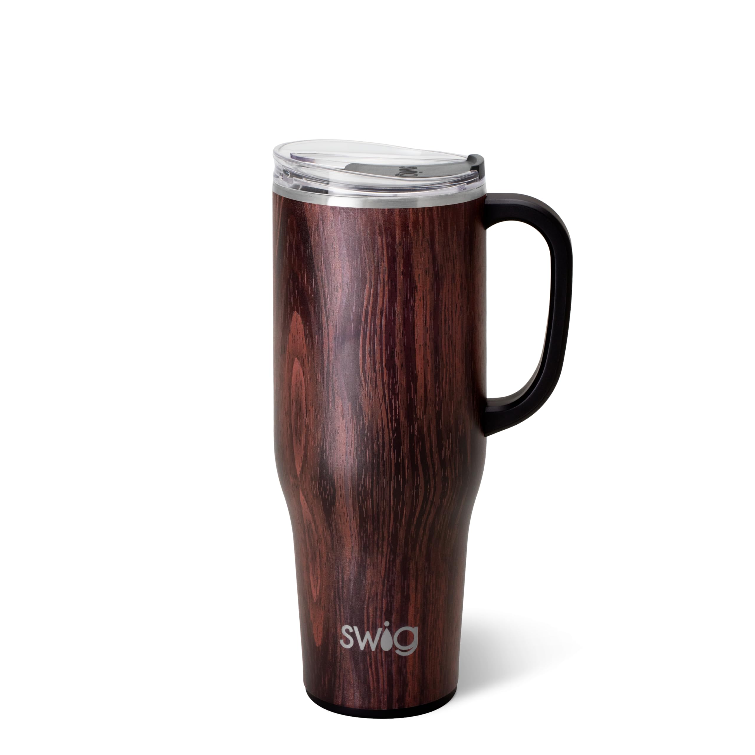 Swig Life 40oz Mega Mug, 40 oz Tumbler with Handle and Straw, Cup Holder Friendly, Dishwasher Safe, Extra Large Insulated Tumbler, Stainless Steel (Bourbon Barrel)
