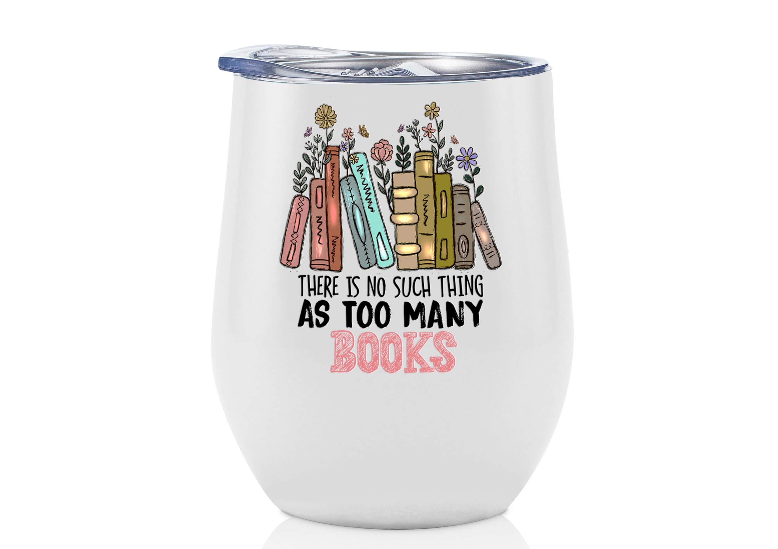 Onebttl 12oz Stainless Steel Insulated Tumbler with Lid - Book Lovers Gifts for Women, Librarians, Readers