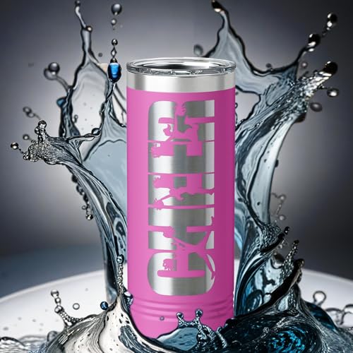 Cuptify Cheer Tumbler with Lid Laser Engraved on Blush 22 oz Skinny Cup for Cheerleader Vacuum Insulated Birthday Gift for Cheerleading, Cheer Squad, Women
