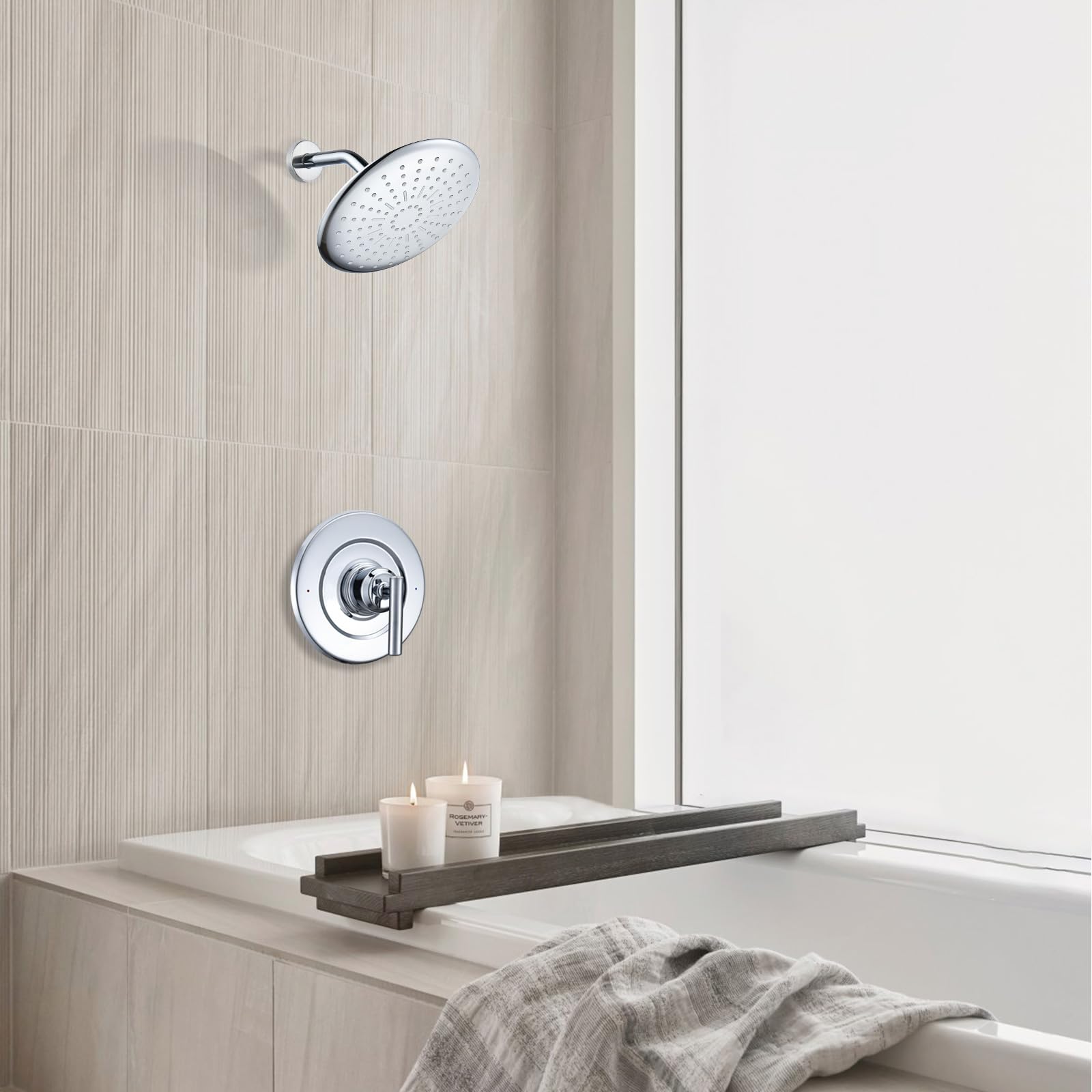 Replacement for Moen T2901 Gibson Posi-Temp Shower Valve Trim Kit, Chrome Shower Trim Kit