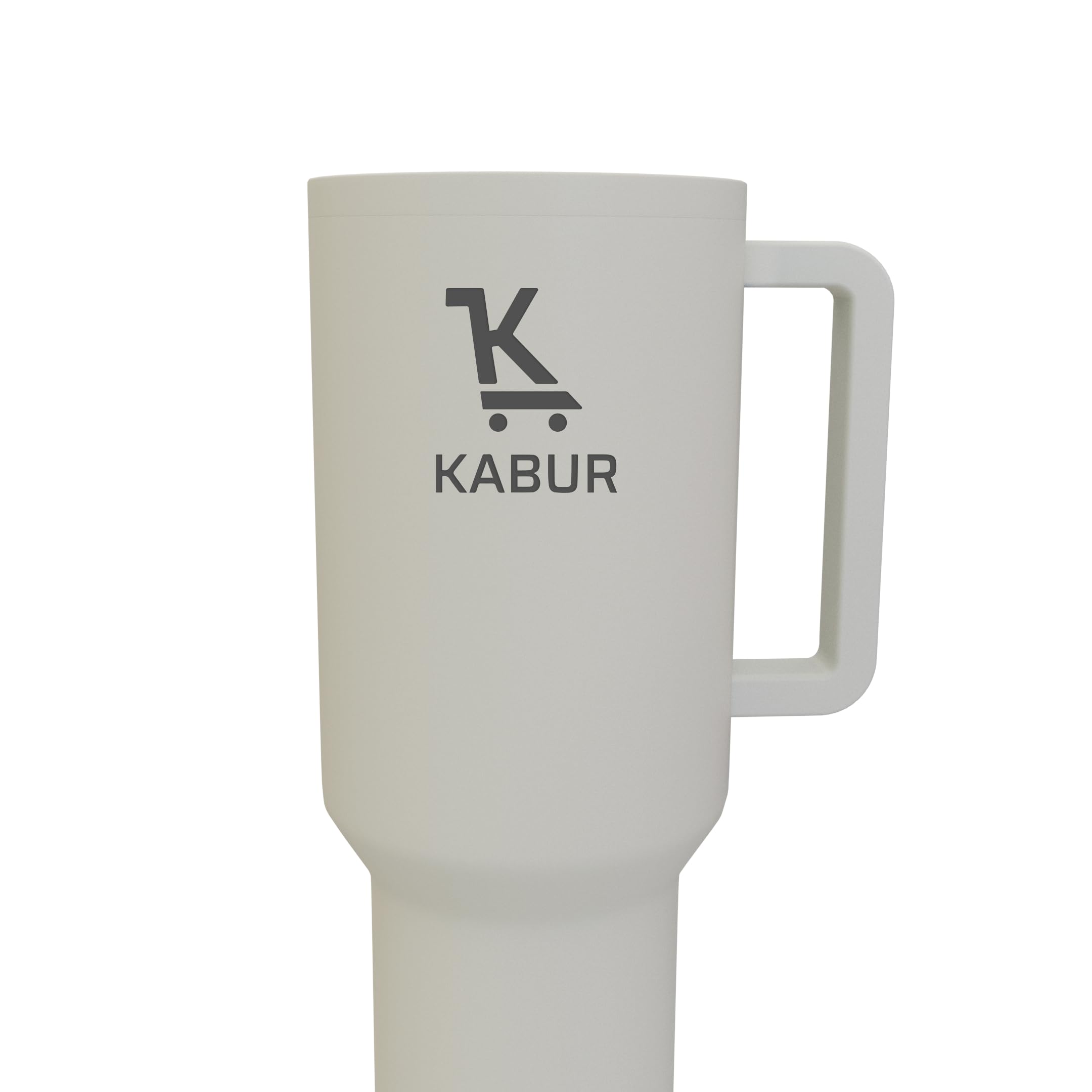 KABUR Hydro Tumbler 40oz - Premium Stainless Steel Travel Mug with Vacuum Insulation, Extra Lid, Straw, and Cupholder-Friendly Design. (Cream, 40oz)