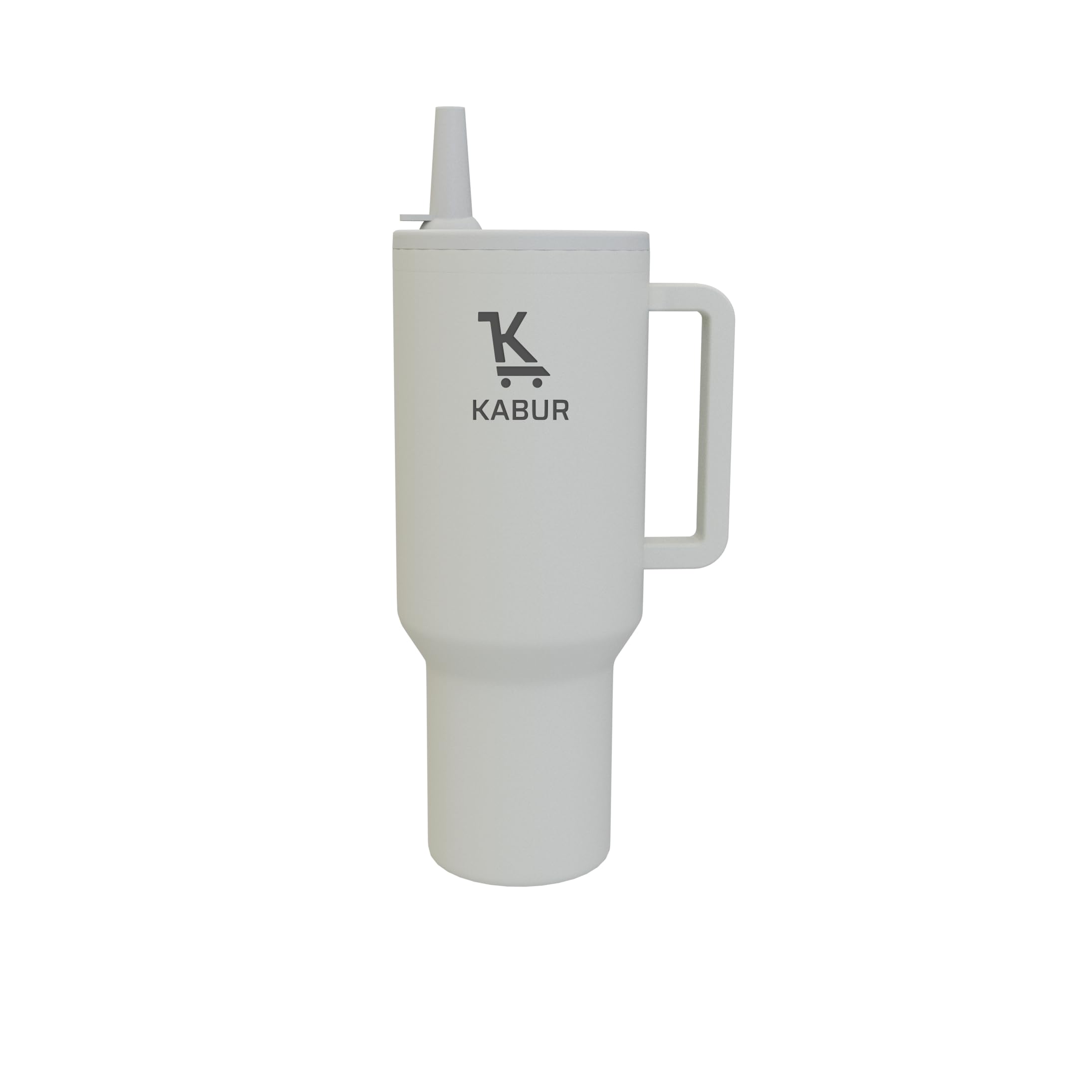 KABUR Hydro Tumbler 40oz - Premium Stainless Steel Travel Mug with Vacuum Insulation, Extra Lid, Straw, and Cupholder-Friendly Design. (Cream, 40oz)