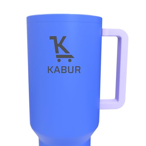 KABUR Hydro Tumbler 40oz - Premium Stainless Steel Travel Mug with Vacuum Insulation, Extra Lid, Straw, and Cupholder-Friendly Design. (Lime Rickey, 40oz)