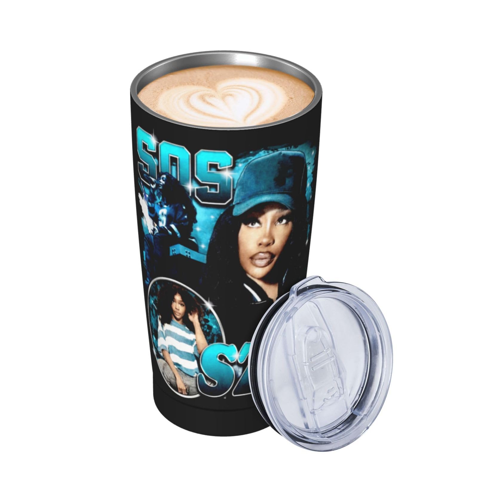 Zyxmconas SZAs Stainless Steel Insulated Tumbler Double Wall Travel Cup With Straw And Lid For Home Office Car 20 oz