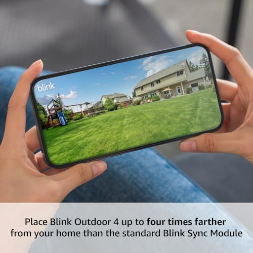 Blink Outdoor 4 + Sync Module XR β Wire-free smart security camera, two-year battery, go up to 400 feet from your home with extended range β 1 camera system