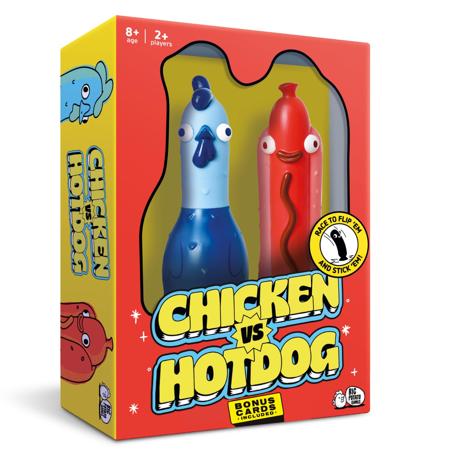 Big Potato Chicken vs Hotdog: Ultimate Easter Basket Essentials for Spring Break | Flipping-Fun Party Game for Families & Game Nights | Bonus Content Included!