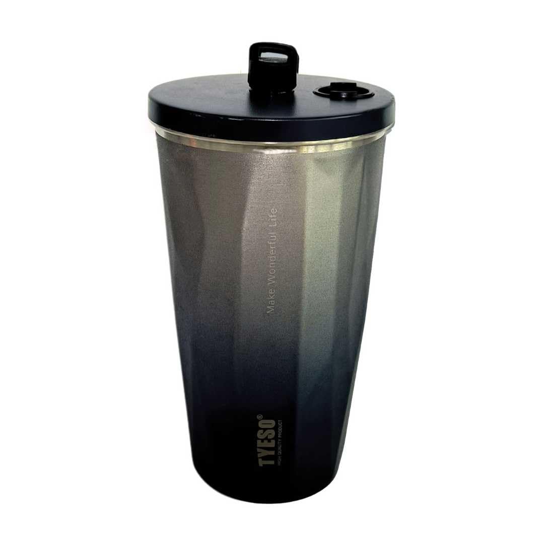 Youwoo Dazzle Stainless Steel Tumbler with Rubber metal straw Reusable Insulated for Home, Travle, Office or Car,BPA-Free, simple modern tumbler, Gifts for Women Men, 20 oz (Space Silver)