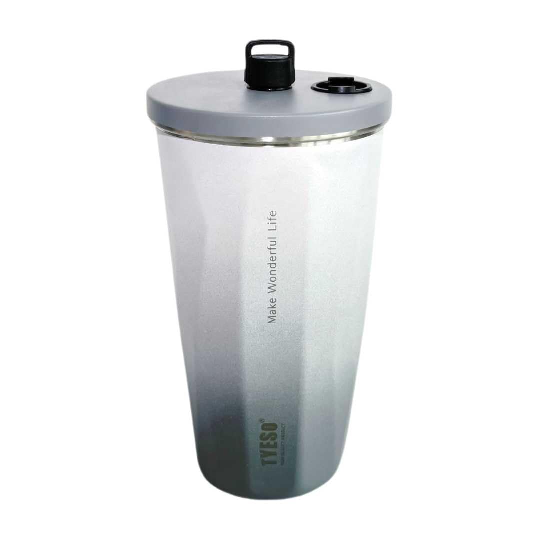 Youwoo Dazzle Stainless Steel Tumbler with Rubber metal straw Reusable Insulated Stainless Steel for Home, Travle, Office or Car,BPA-Free, simple modern tumbler, Gifts for Women Men, 20 oz Earth Grey