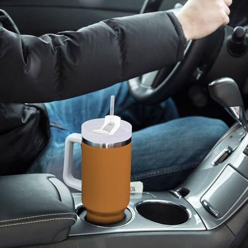 ODAWA Bronze Insulated Water Bottle with Straw Insulated Tumblers Reusable Stainless Steel Cup