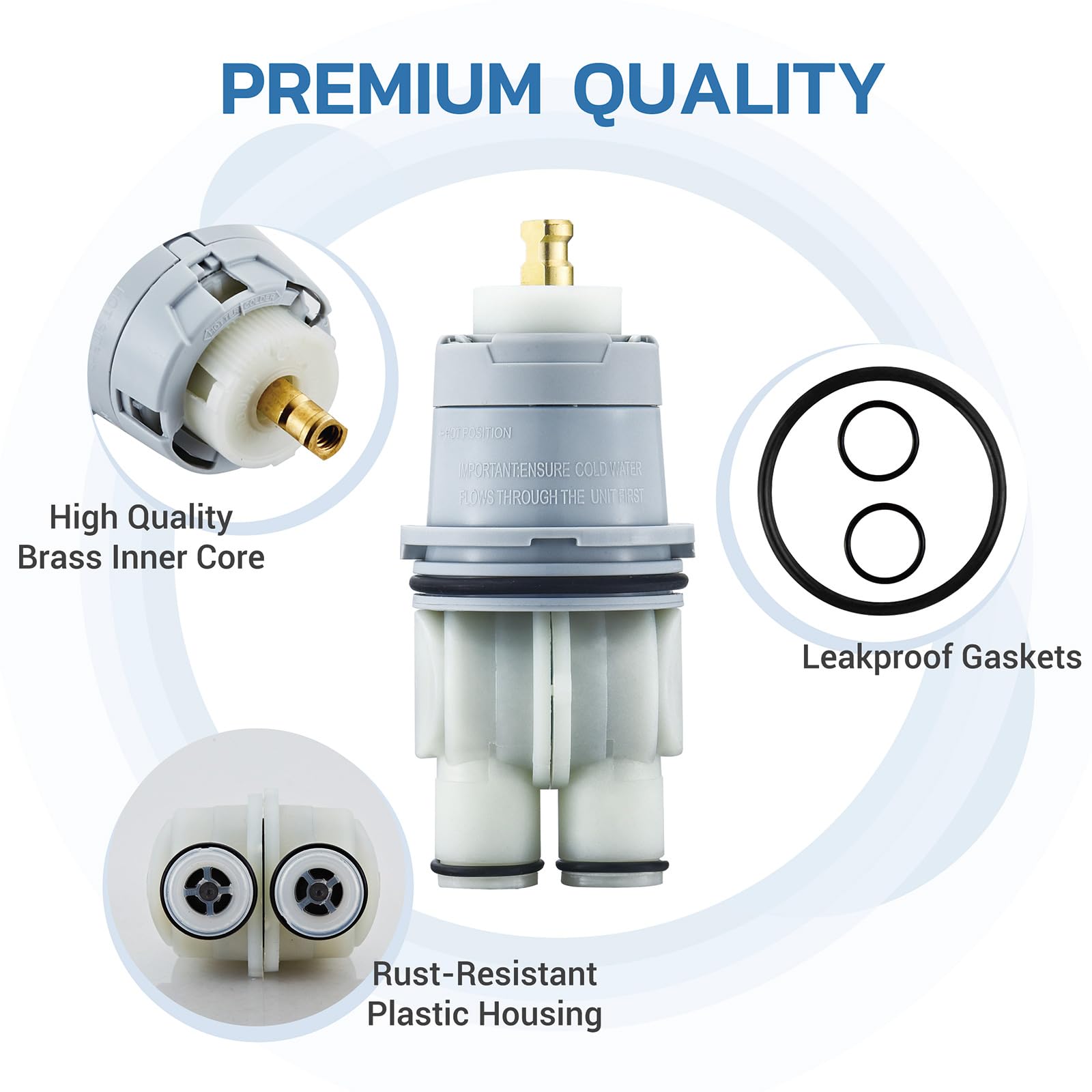 RP46074 Shower Cartridge Compatible with Delta 13/14 Series Single Handle Faucet, Suitable for Delta Monitor MultiChoice Universal Valves Rough-in (2007-present)