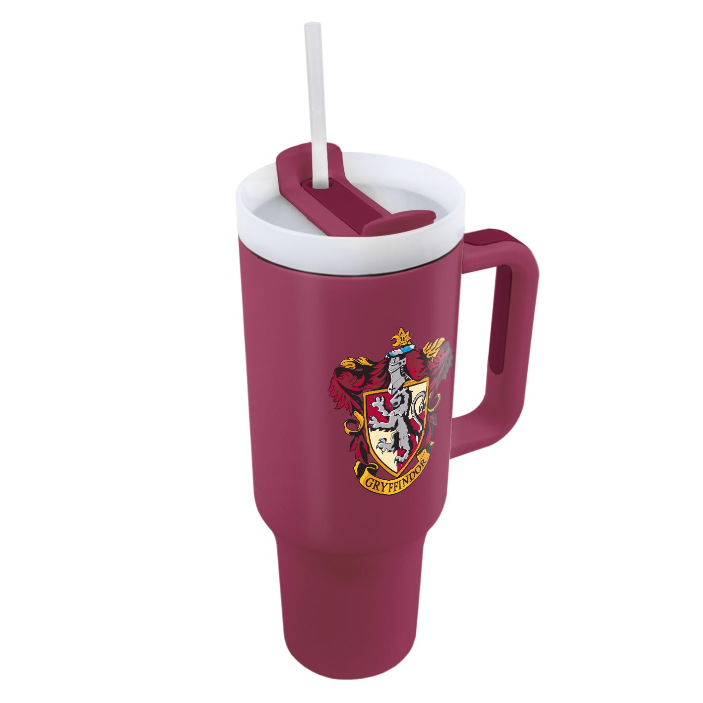 Pyramid International Harry Potter Gryffindor 40oz/1200ML Tumbler with Straw and Lid, Advanced Double-Wall Vacuum Insulation, Keeps Beverages Cold Up to 11 Hours, Hot Up to 7 Hours, BPA-Free