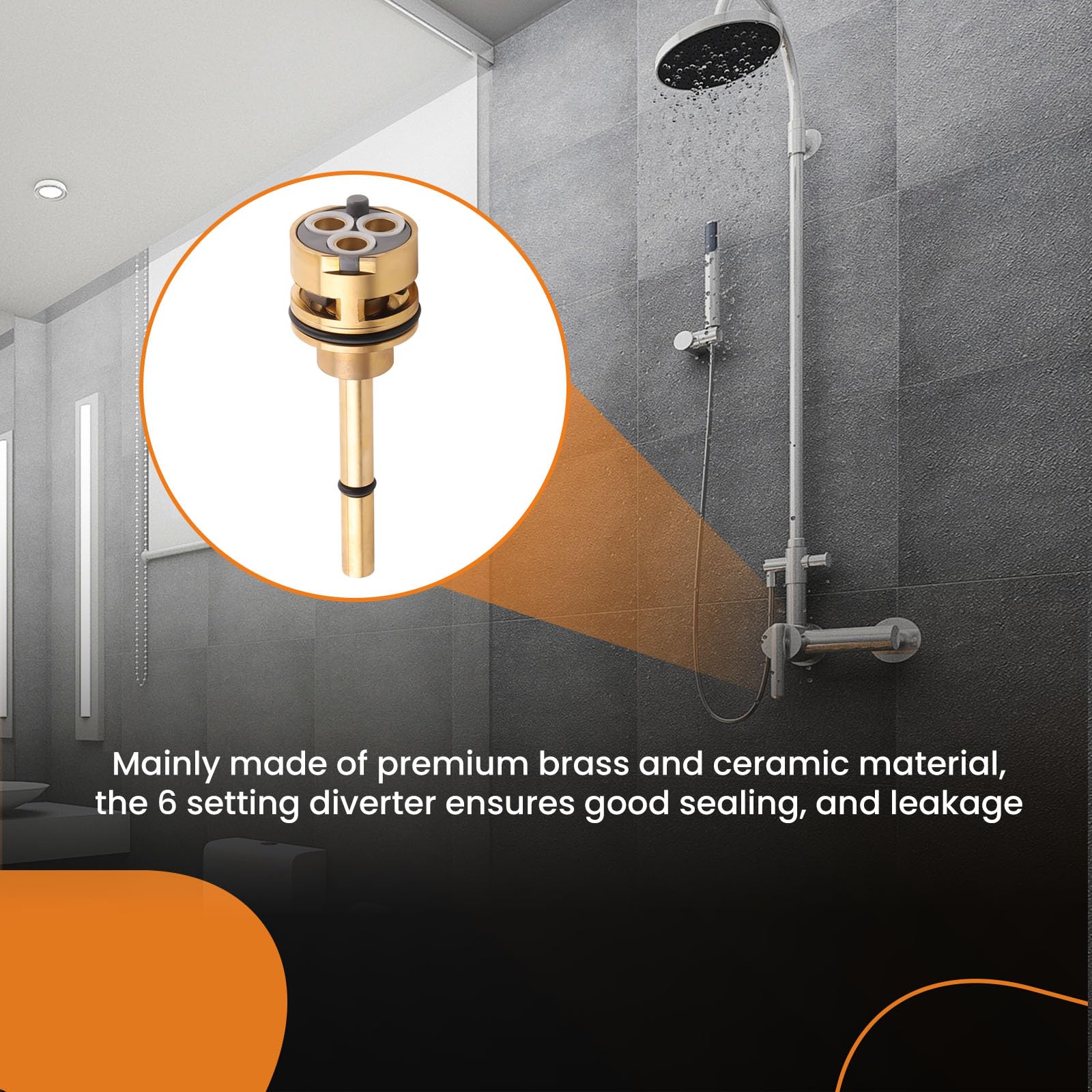 maXpeedingrods RP51919 6 Setting Diverter Cartridge Compatible with Delta R11000 & R22000, Brass Faucet Valve Replacement Kit#R10000-unbx,R10000-unbxhf, R10000-unws