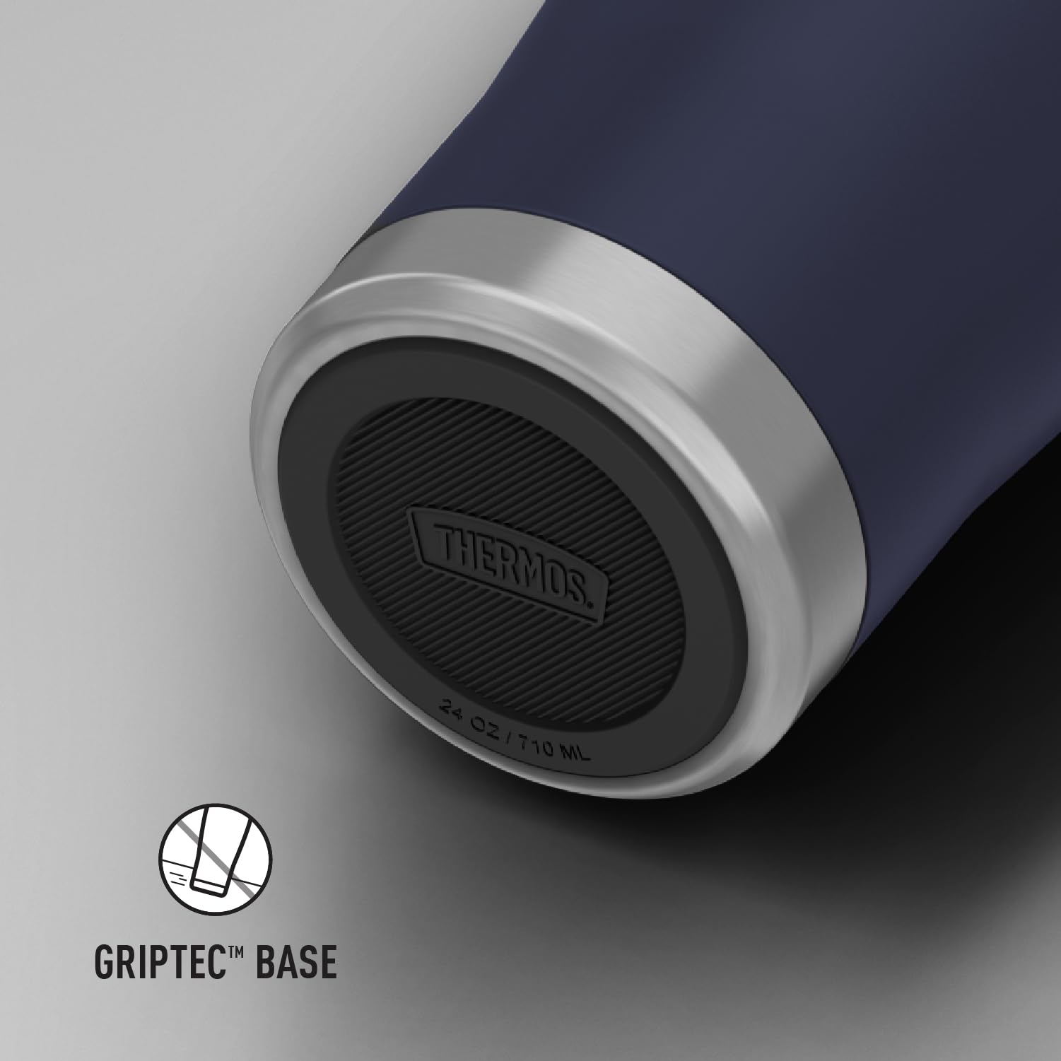 THERMOS ICON SERIES Stainless Steel Cold Tumbler with Slide Lock, 24 Ounce, Mystical Navy