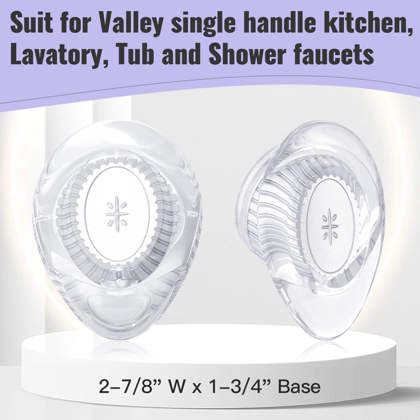 Liberflow Shower Knob Replacement for Sb-170, Shower Faucet Handle Compatible with Valley Single Handle Kitchen, Lavatory, Tub, Bathtub Faucets, Clear Acrylic Handle Replacement