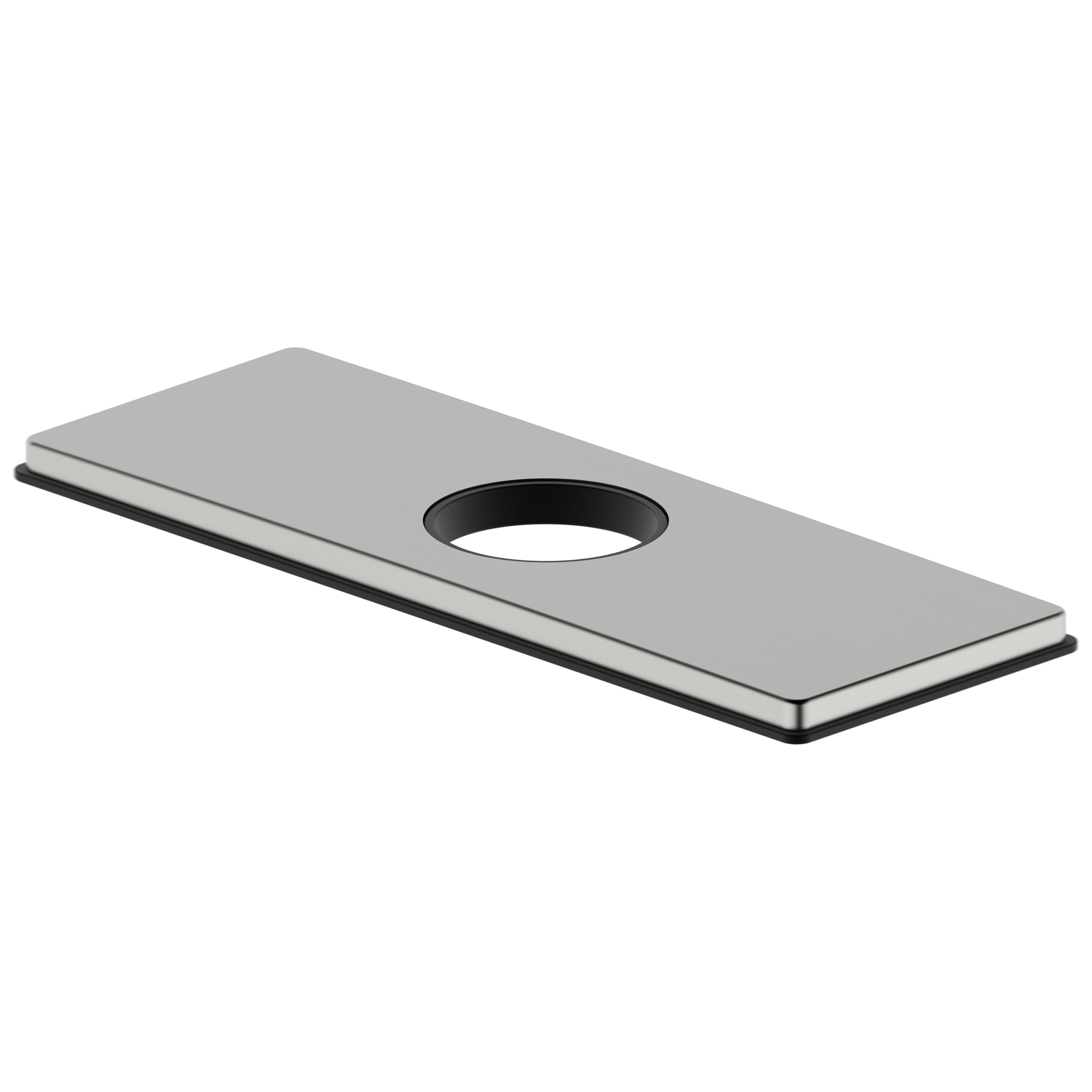 Derengge 4 Inch Bathroom Square Escutcheon Hole Cover, Faucet Deck Plate,1 Hole or 3 Hole Centerset Faucet Parts,RP-1064-BC,Brushed Nickel Finished