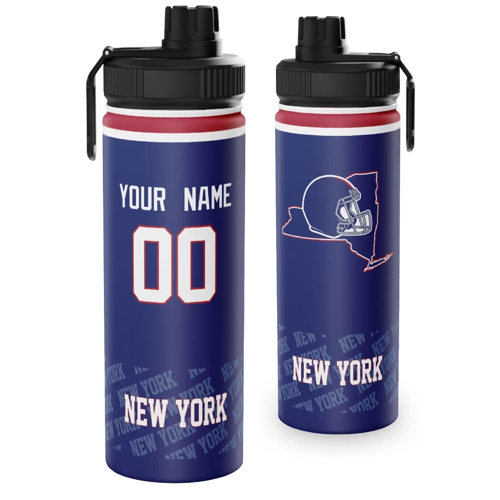 ANTKING New York Tumbler Travel Mug Coffee Cup Custom Name Number for Men Gifts Women Youth