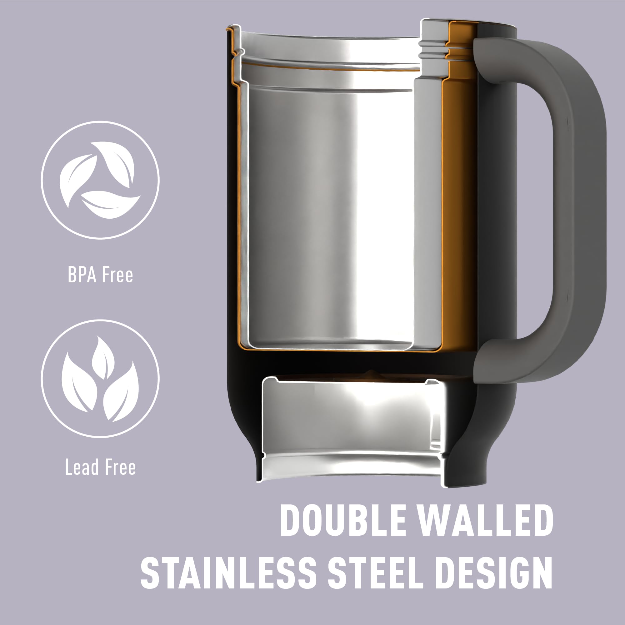 ASOBU DUPLEX 2-in-1 Travel Mug and Beer Can Holder Enjoy hot and cold drinks simultaneously -22 oz Hot Coffee or Tea Tumbler with Attached 12 oz Cold Can Holder for Beer or Soda, Black