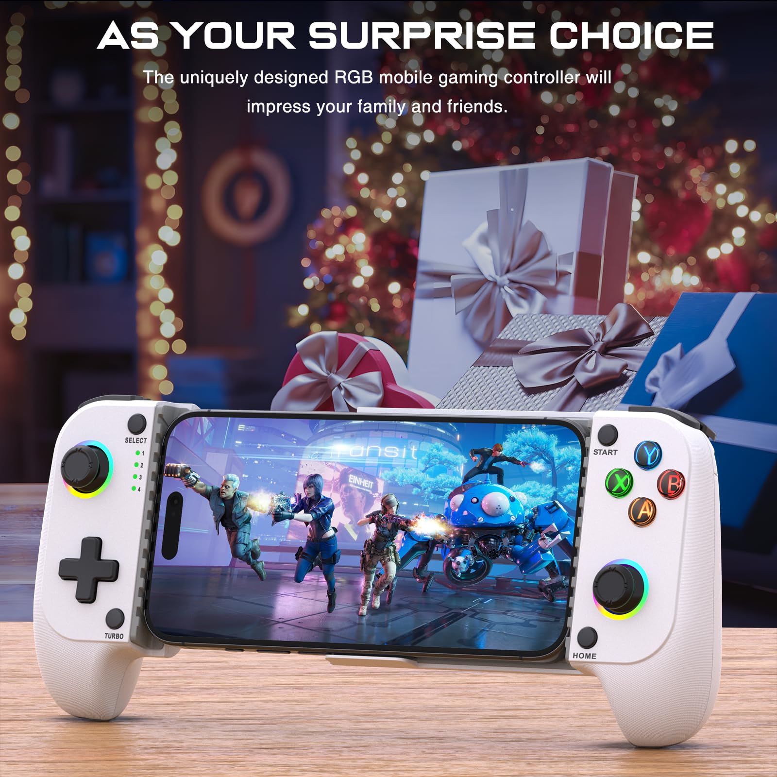 Mobile Game Controler for iPhone/Android, Wireless Phone Controler Support Phone Case, Gaming Controler Suitable for Xbox Game Pass, PlayStation, Steam Link, Roblox, Call of Duty Not for Sony PSP Games