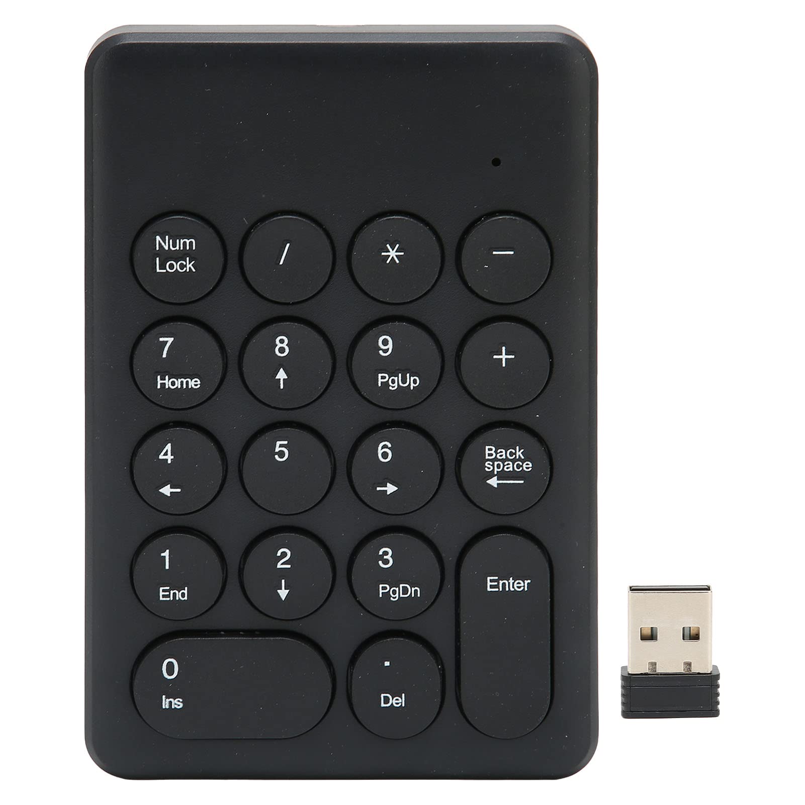 Numeric Keypad for Laptop, Portable Mini Number Pad 18 Keys, Mute Function, 10M Stable Connection, Number Keyboard Extensions for Laptop, PC, Desktop (Black)