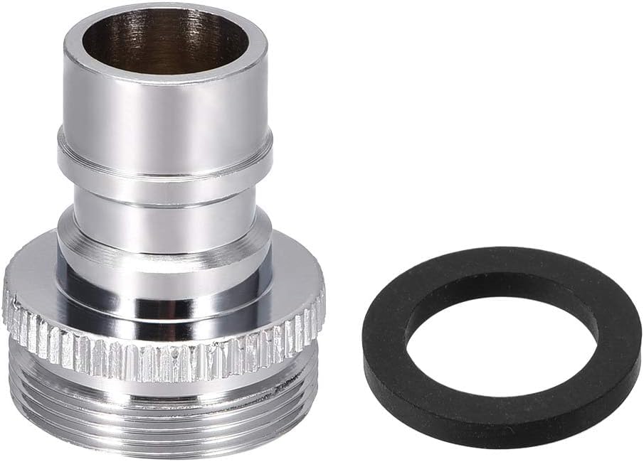Silver Faucet Adapter,Faucet Adapter for Portable Washer,Dishwasher Snap Adapter Connection,Brass Chrome,5/16-27 Male or 55/64-27 Female,Faucet Aerators,Faucet Parts
