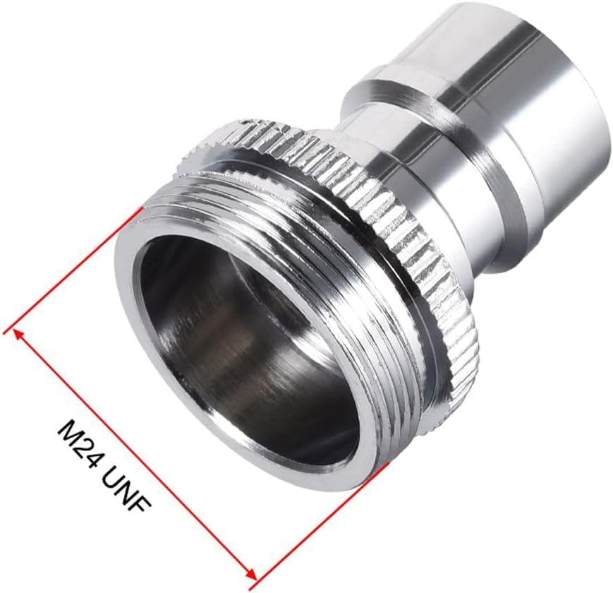Silver Faucet Adapter,Faucet Adapter for Portable Washer,Dishwasher Snap Adapter Connection,Brass Chrome,5/16-27 Male or 55/64-27 Female,Faucet Aerators,Faucet Parts