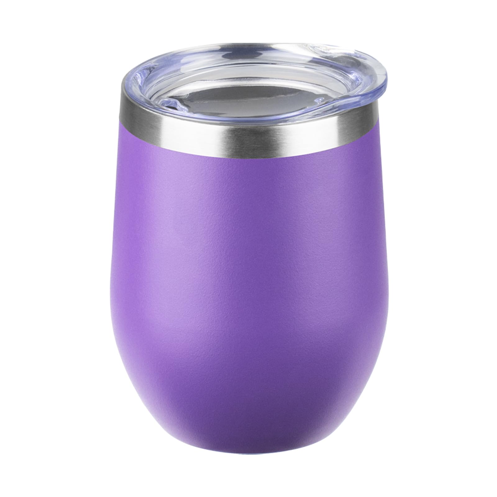 StarSpeed 12oz Wine Tumbler with lid, Stainless Steel Travel Mugs Stemless Double Wall Insulated Coffee Cup, Insulated Wine Glasses Travel Tumbler for Cold & Hot Drinks(Purple, 1)