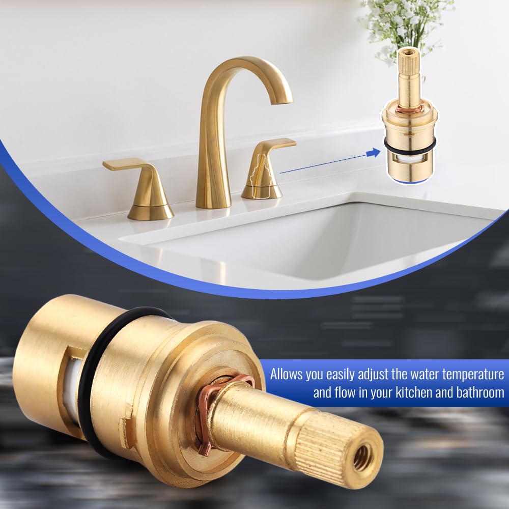 Faucet Cartridge Replacement for Danze DA507072W, Kitchen Faucet Stem Replacement Parts Round Ceramic Disc Cartridge (DA507072W)