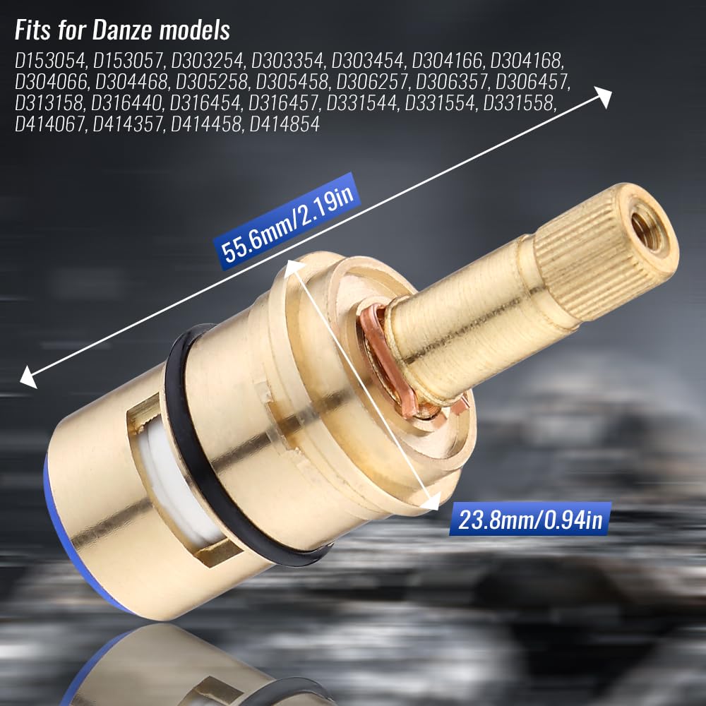 Faucet Cartridge Replacement for Danze DA507072W, Kitchen Faucet Stem Replacement Parts Round Ceramic Disc Cartridge (DA507072W)