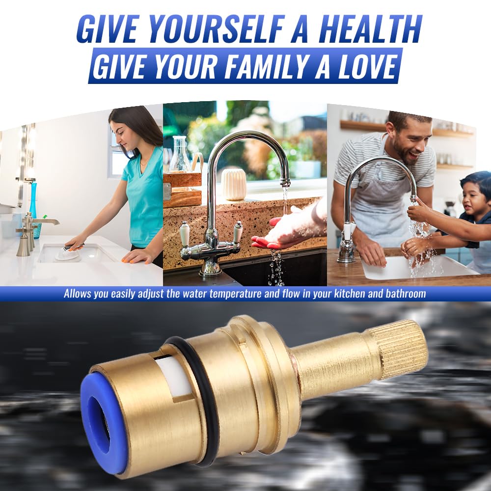 Faucet Cartridge Replacement for Danze DA507072W, Kitchen Faucet Stem Replacement Parts Round Ceramic Disc Cartridge (DA507072W)