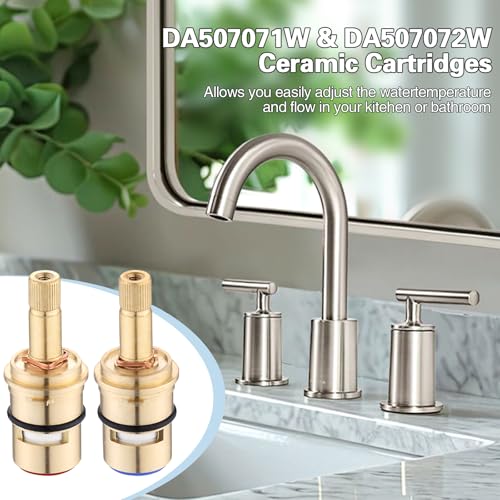 Faucet Cartridge Replacement Compatible with Gerber Danze DA507072W Ceramic Disc Cartridge Round Stem - Cold Cartridge