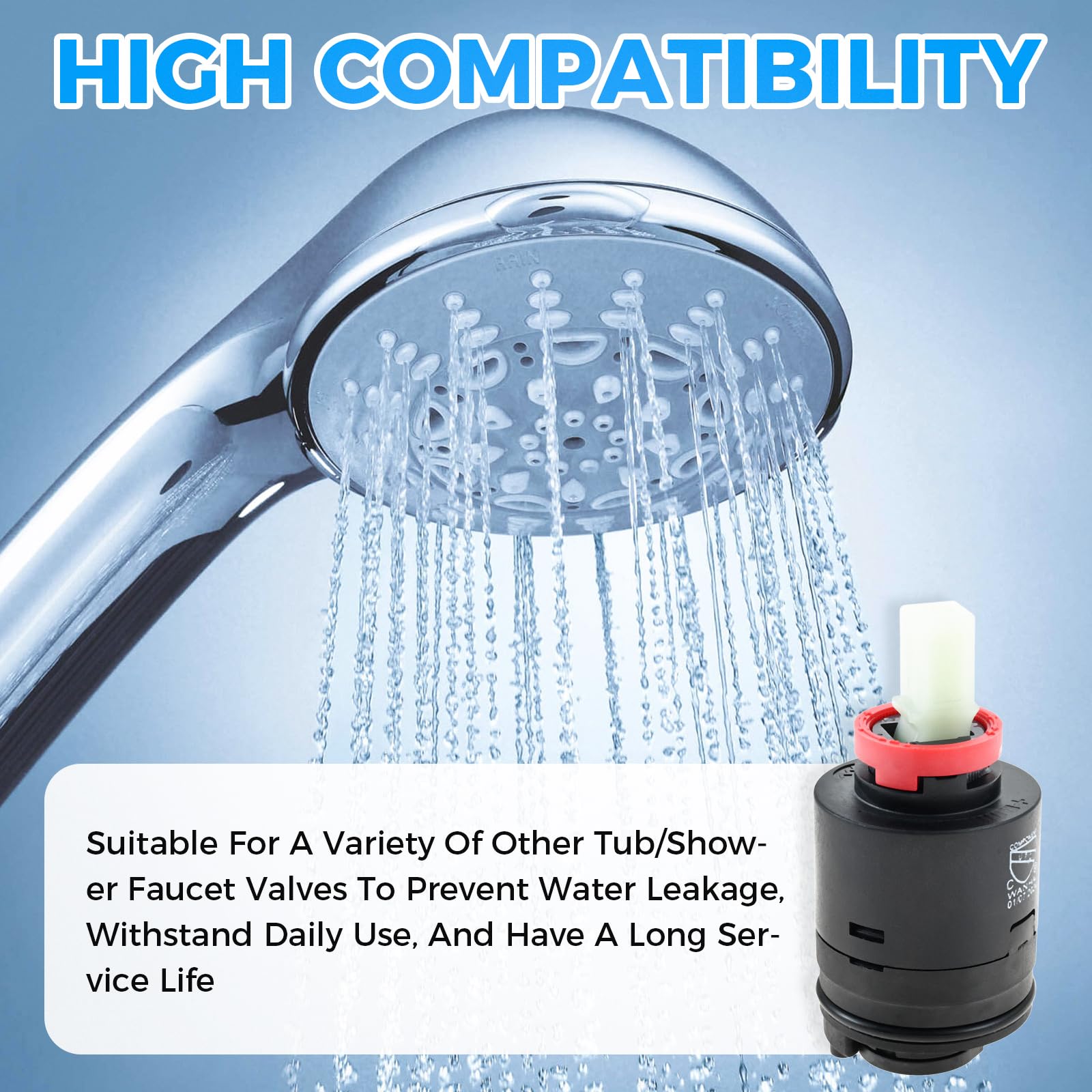 Mgoodoo N40HKC Shower Cartridge Replacement, 40mm Faucet Cartridge Replacement Fit for Tub/Shower Faucet System