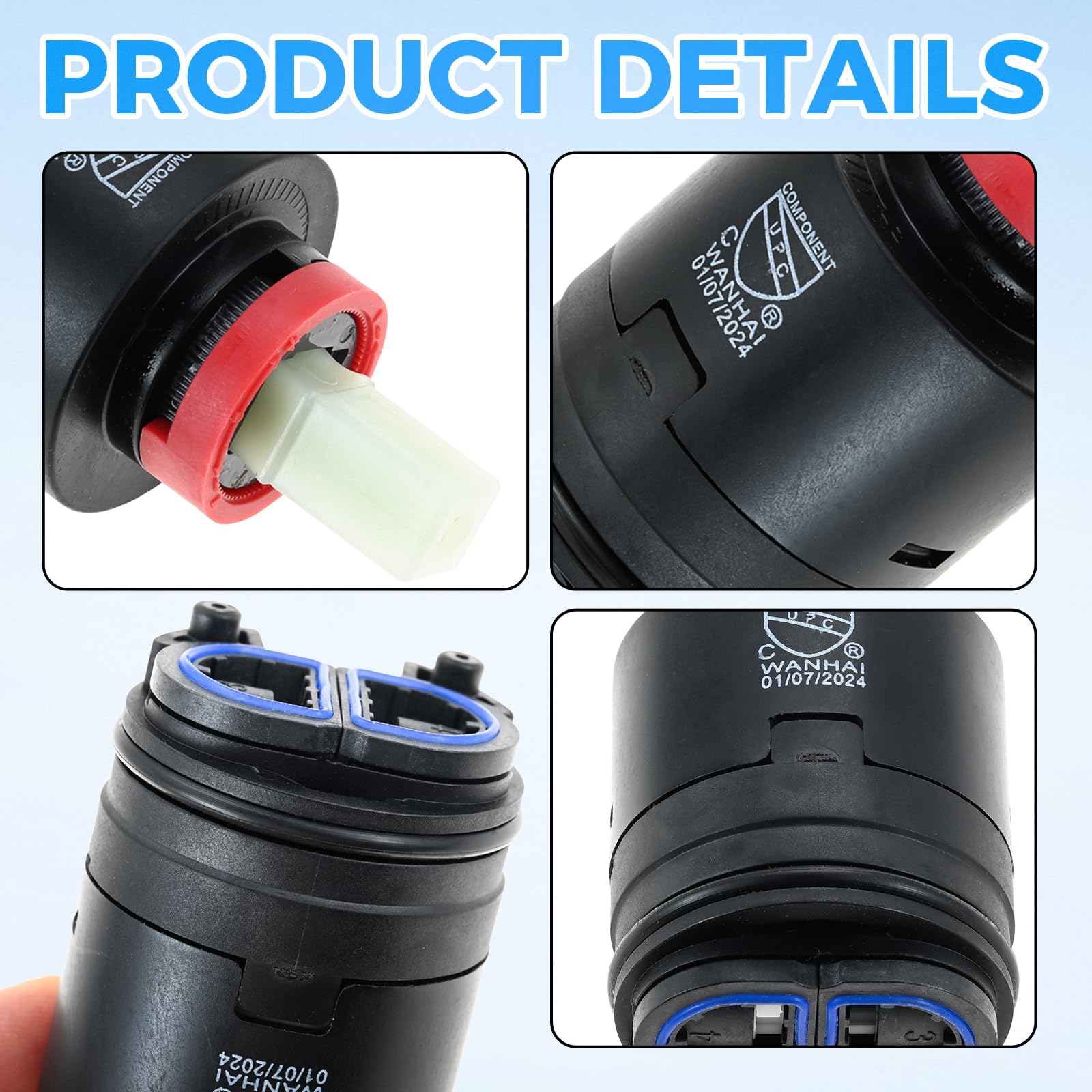 Mgoodoo N40HKC Shower Cartridge Replacement, 40mm Faucet Cartridge Replacement Fit for Tub/Shower Faucet System