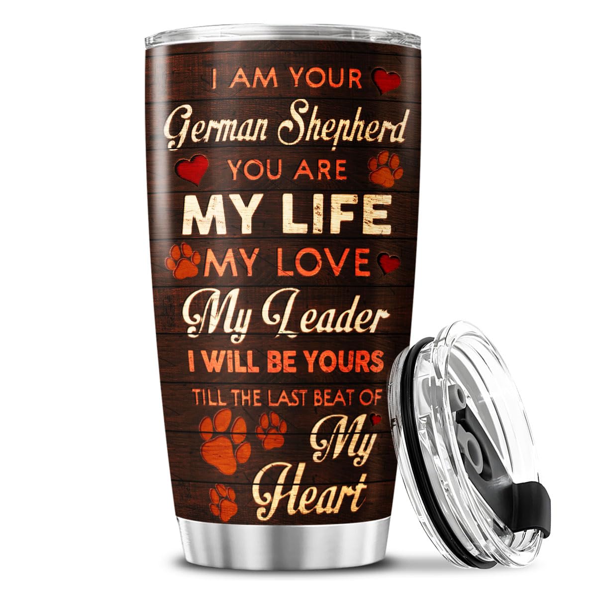 Best Handle, Dog Mom Gifts, Tumbler 20 Oz With Lid And Straw, Dog German Shepherd