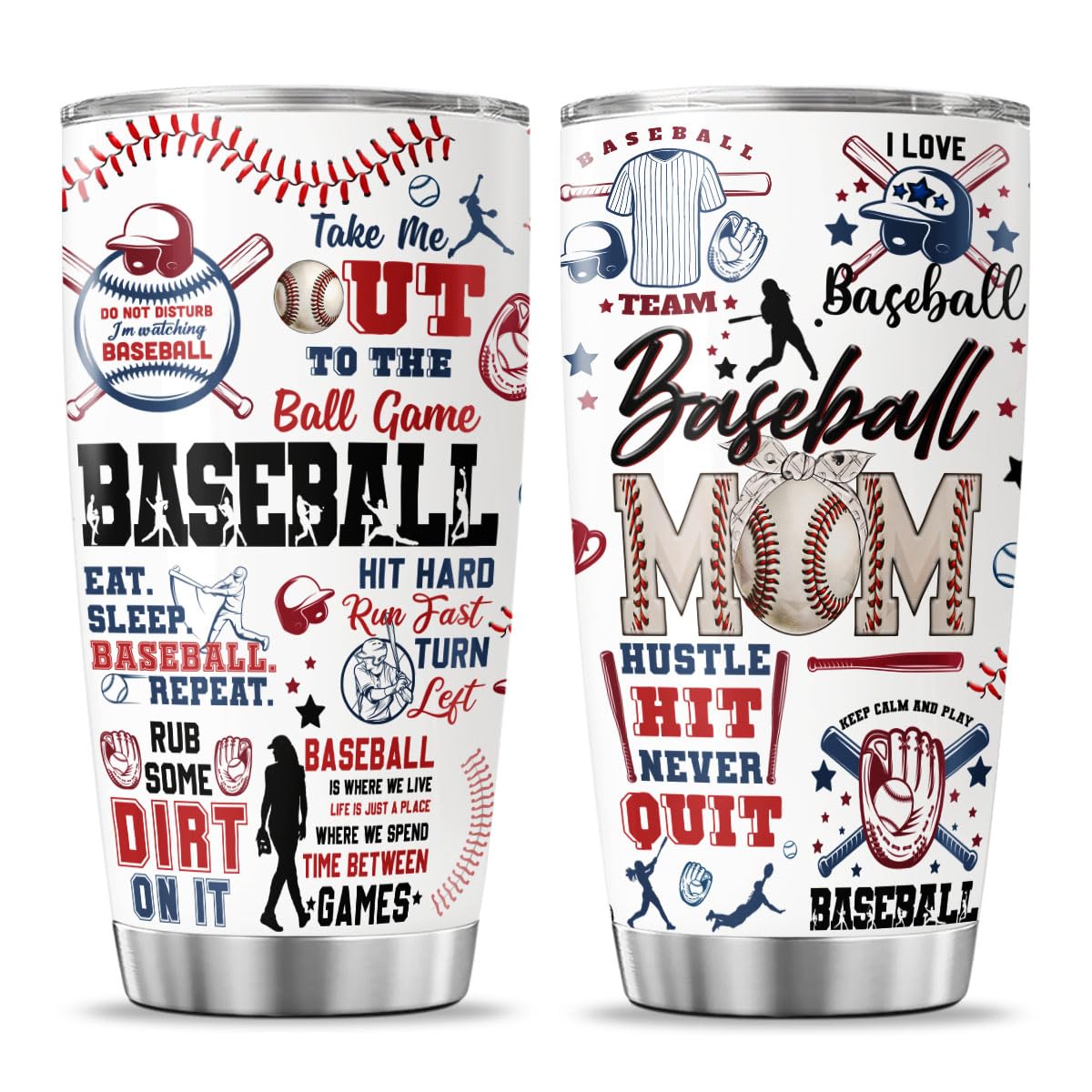 Baseball Mom Daily, Handle Cup Tumblers For Women Day Mother Cups Coffee Mothers Mama Funny Insulated, Tumbler 20 Oz With Lid And Straw, Baseball Gifts