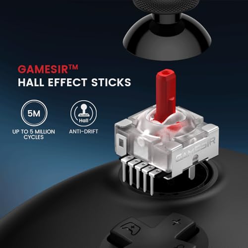 GameSir G7 HE Wired Xbox Controller, Officially Licensed Controller for Xbox Series X|S, Xbox One, Windows 10|11, PC, Video Game Controller with Hall Effect Sticks (Black)
