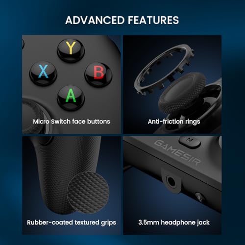 GameSir G7 HE Wired Xbox Controller, Officially Licensed Controller for Xbox Series X|S, Xbox One, Windows 10|11, PC, Video Game Controller with Hall Effect Sticks (Black)