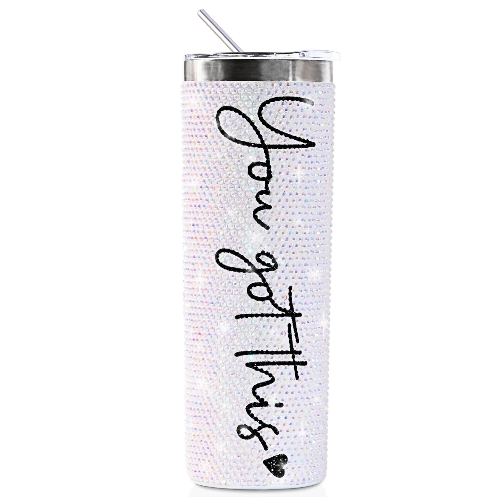 Onebttl Inspirational Gifts for Women, You Got This, Motivational Encouragement Job Promotion Congratulations Gifts for Women Coworkers, 20Oz Skinny Rhinestone Bling Tumbler with Lid & Straw