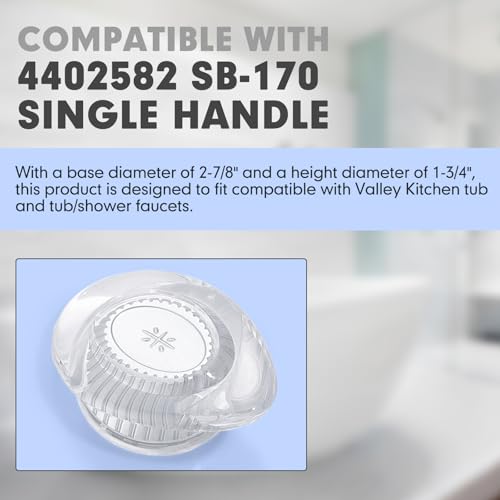 ZephyrJazz Clear Sb-170 Single Handle, for Use with Valley Kitchen, Lavatory and Tub and Shower Faucets, Acrylic, 2-7/8" W x 1-3/4" Base