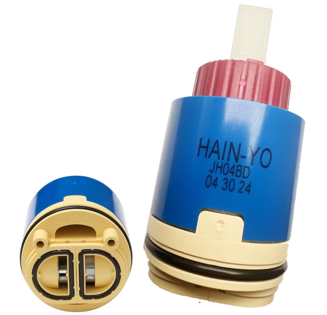 JH04BD Ceramic Plastic Faucet Cartridge 40mm Replacement Cartridge With Single Lever Cartridge Pressure Balance Cartridge Replacement, Compatible with FC9AC010 Hain-Yo