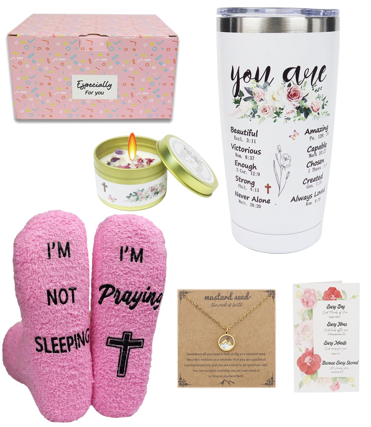 PartyGalore Christian Gifts for Women, Religious Gifts for Women, Faith Based Gifts for Mom, Girl, Friend, Sister, Baptism, Brithday Gifts