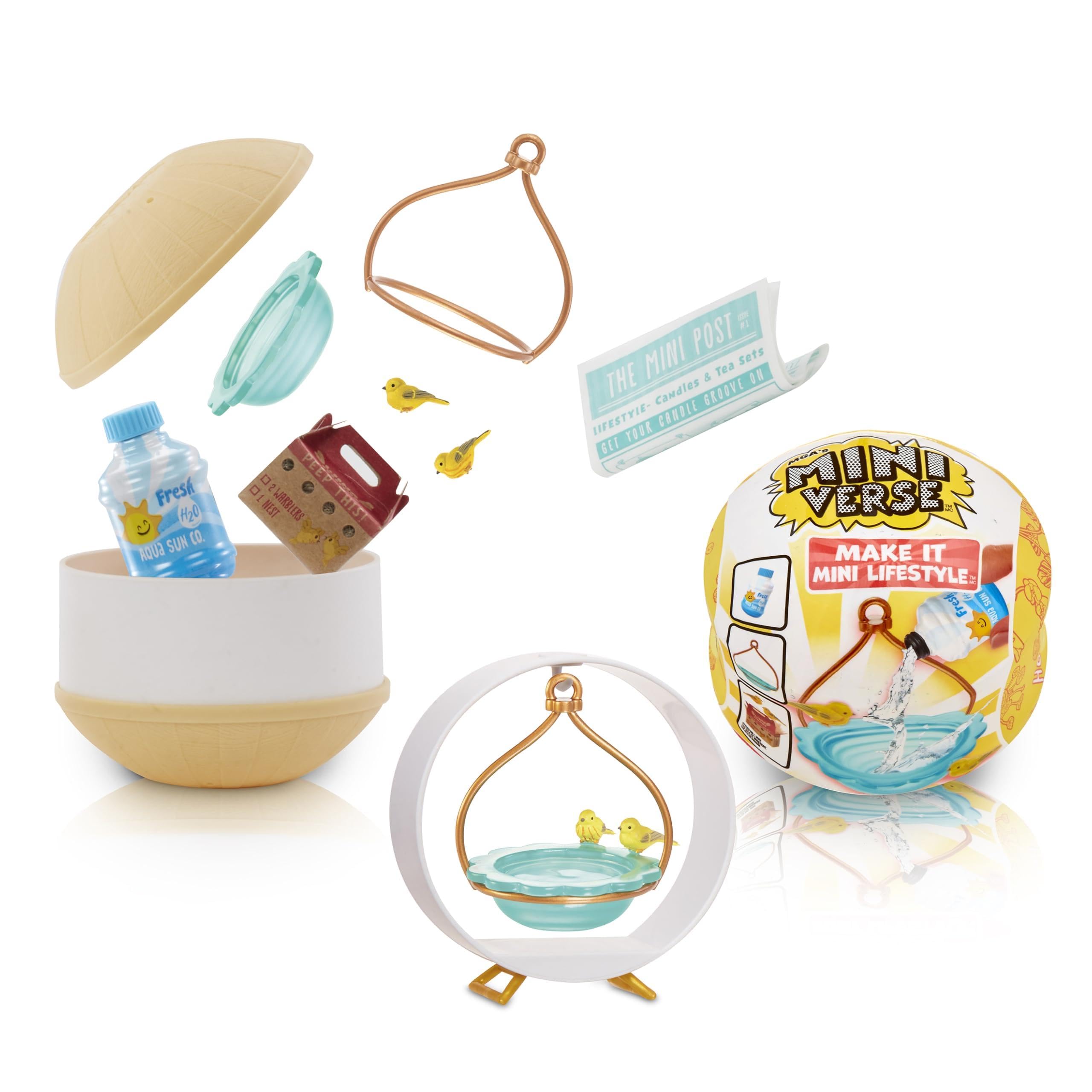 MGA's Miniverse Make It Mini Lifestyle Home Series 1 Collectibles, Mystery Blind Packaging, DIY Crafts, Resin Play, Replica Items, Mini Plants, Birdhouses, Bouquets Collectors, 8+