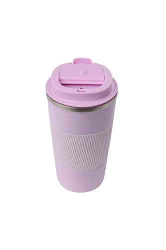 Sip+Sea Dominica 18 oz Stainless Steel Travel Coffee Mug with Flip Lid and Silicone Sleeve | Double Wall Vacuum Insulated