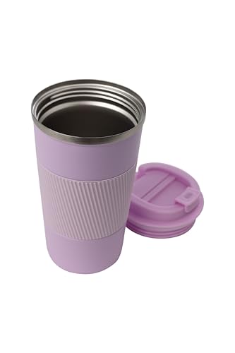 Sip+Sea Dominica 18 oz Stainless Steel Travel Coffee Mug with Flip Lid and Silicone Sleeve | Double Wall Vacuum Insulated